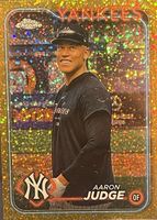 Aaron Judge 2024 Topps Chrome #50 Image Variation - Gold Speckle Refractor /50 (Black Shirt ...